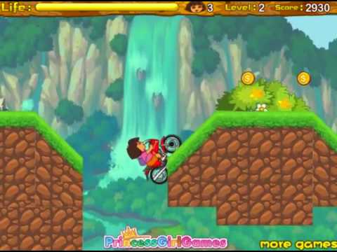 Dora Motorcycle Race Best Game for Little Kids - YouTube