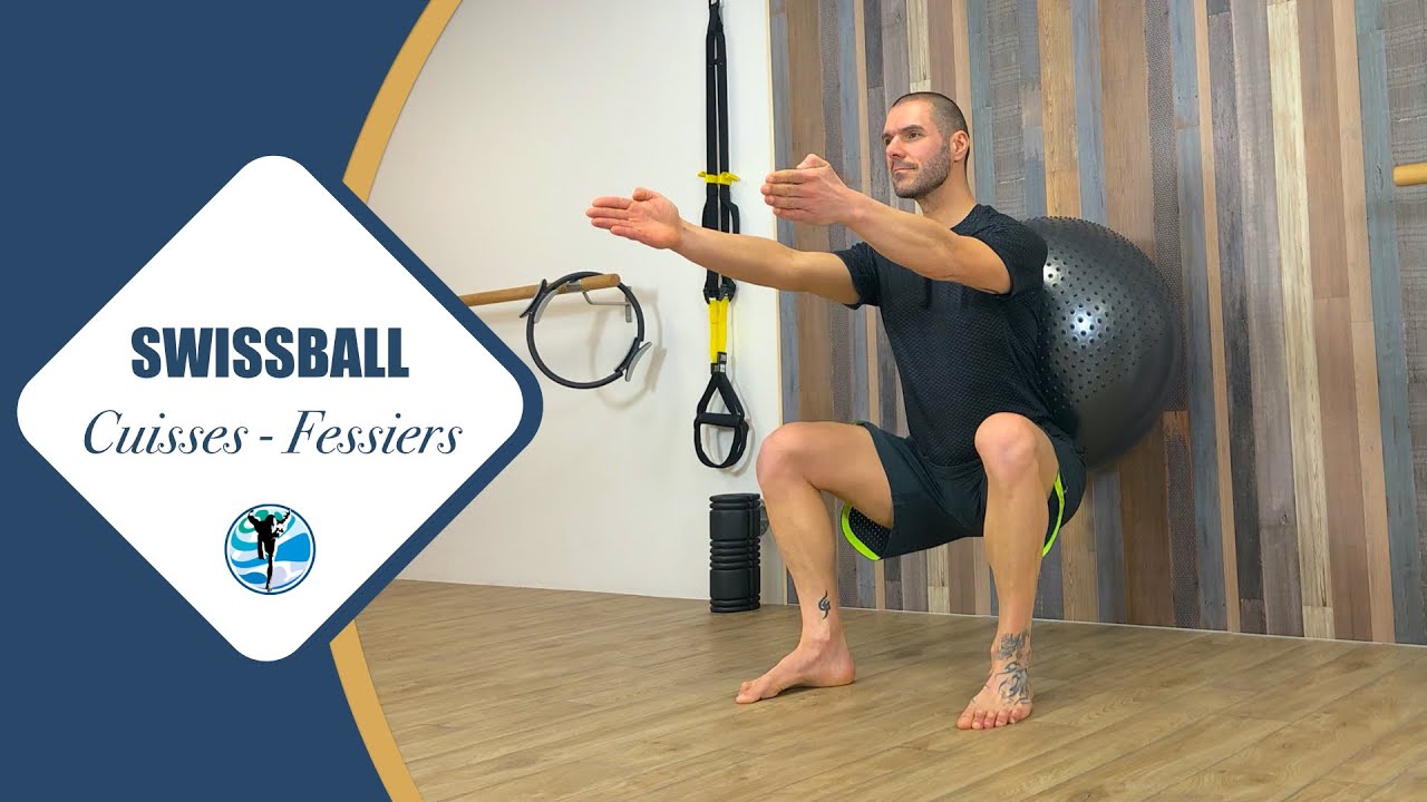 Squat avec BALLON pour muscler les cuisses et les fessiers - YouTube
