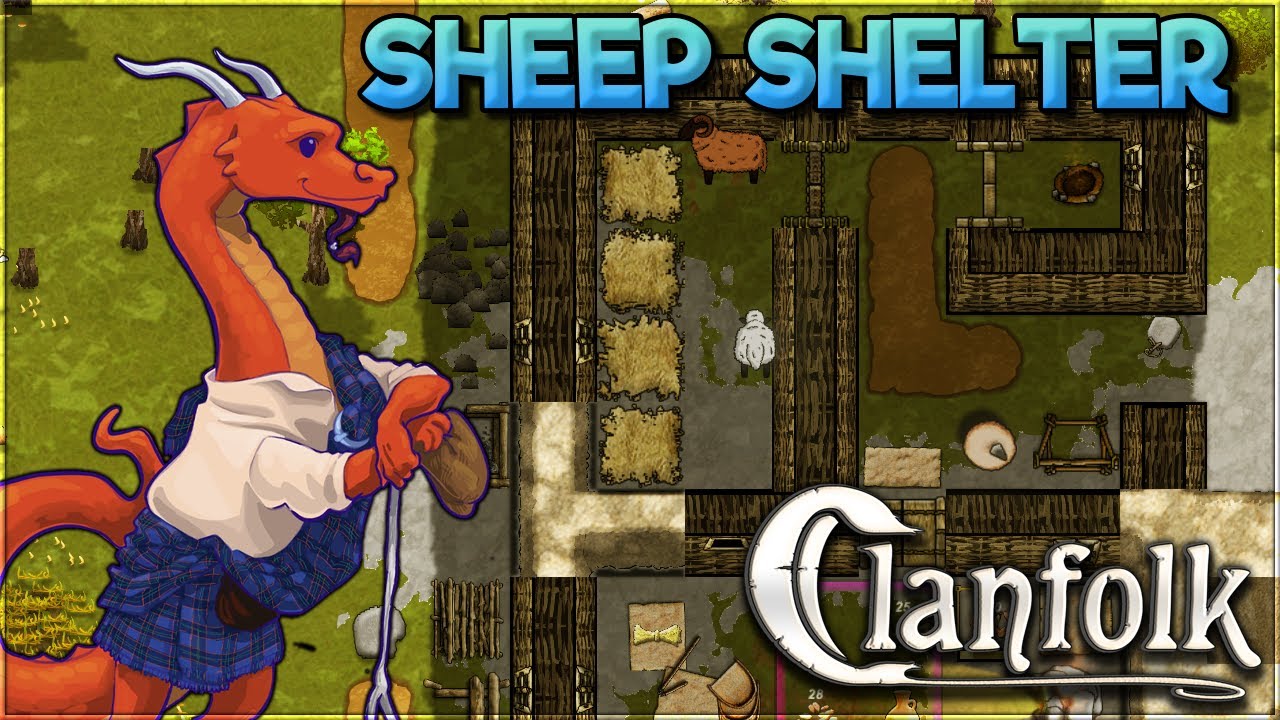 Building a Sheep Shelter in Clanfolk: Expanding our Homestead! - YouTube