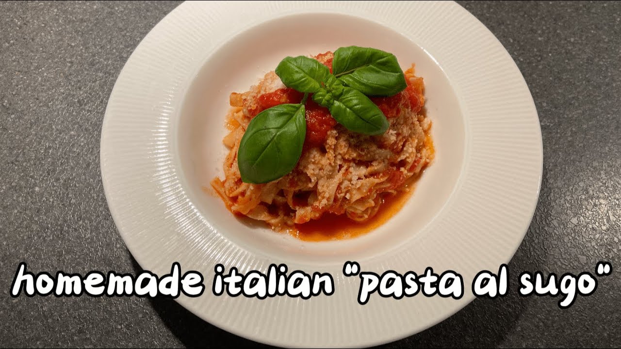 Cooking Delicious Homemade Italian Pasta al Sugo Recipe - YouTube