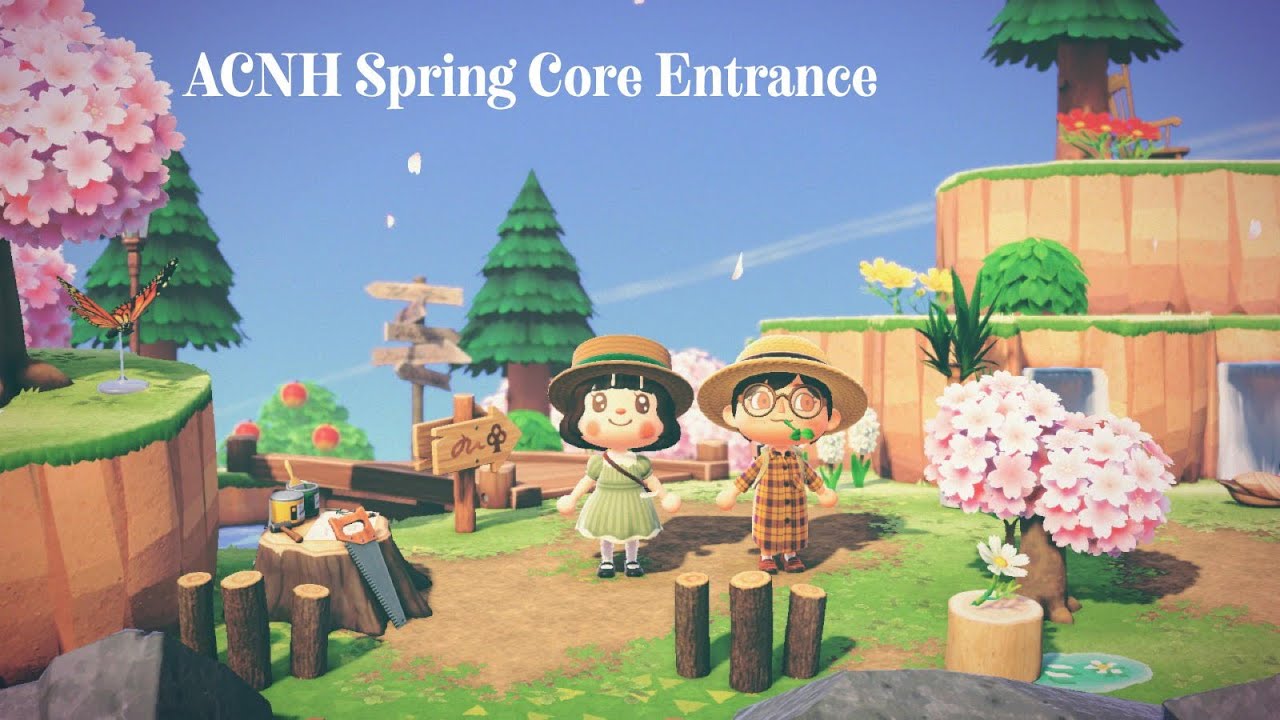 Animal Crossing Spring Core Entrance Speed Build - YouTube