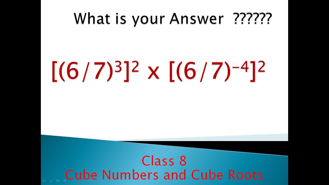 exponents and powers question 2 class 8 mathematic competitive exam questions solved answer ...