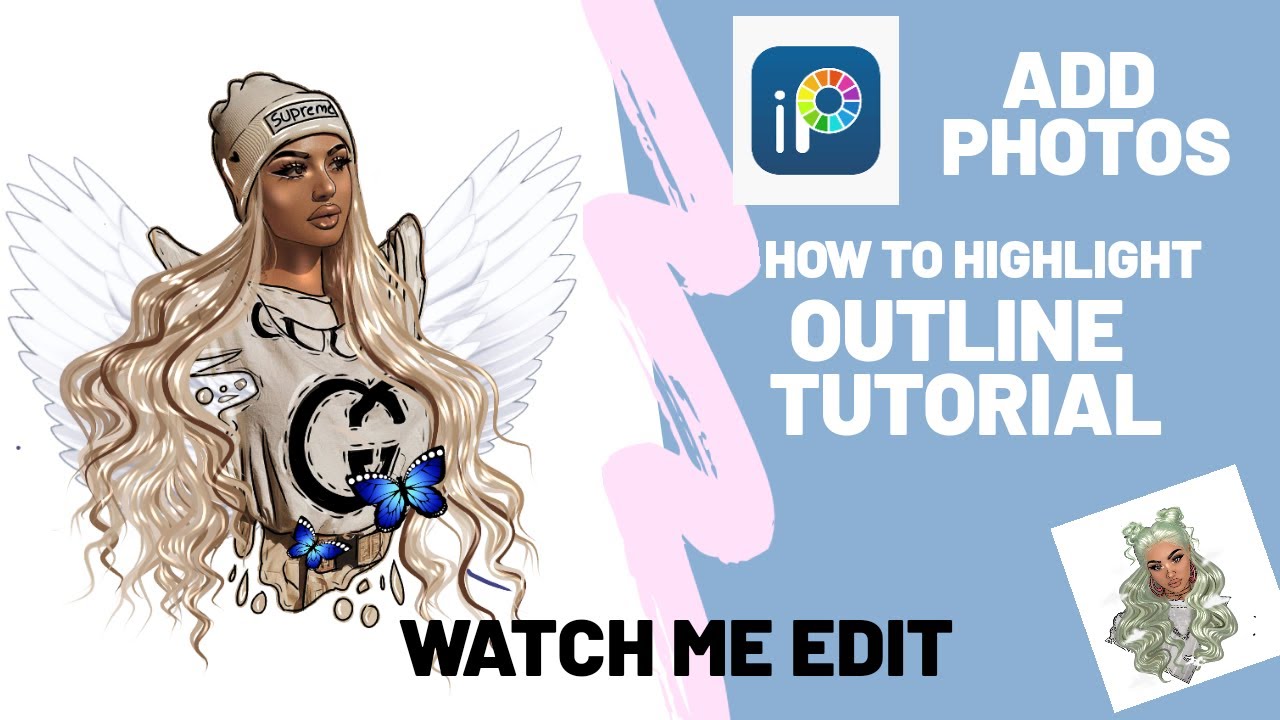 how to highlight {outline tutorial} on ibis paint x tutorial for ...