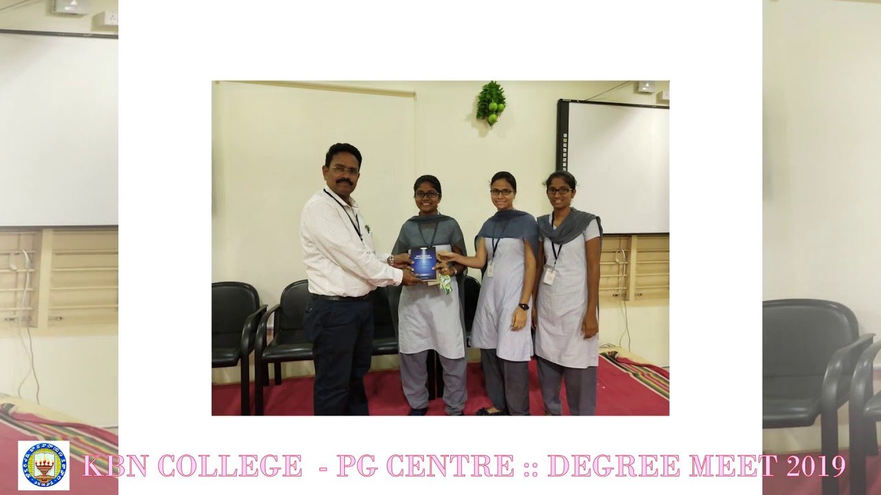 KBN College PG Centre - Intracollegiate Degree Meet - YouTube