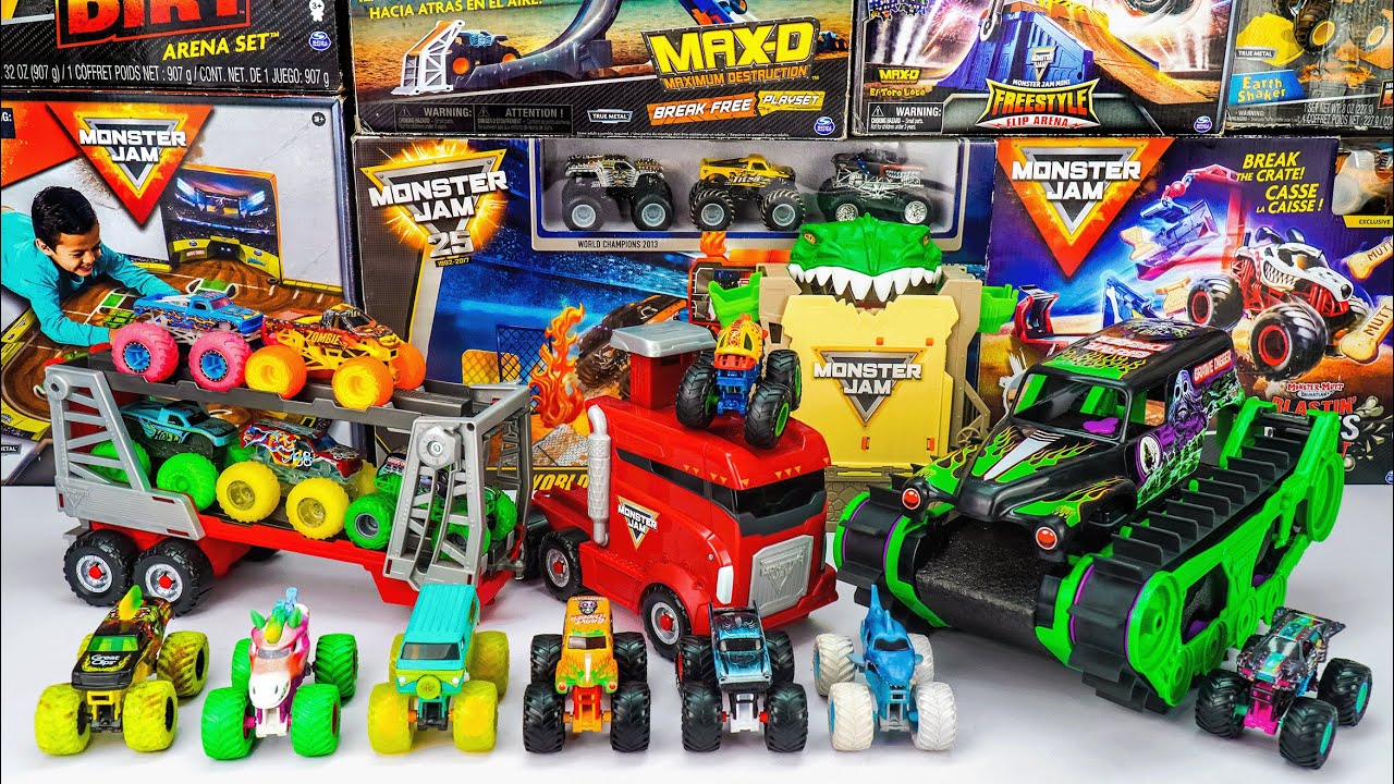 Monster Jam Collection Unboxing Review | Monster Jam Launch N’ Go ...