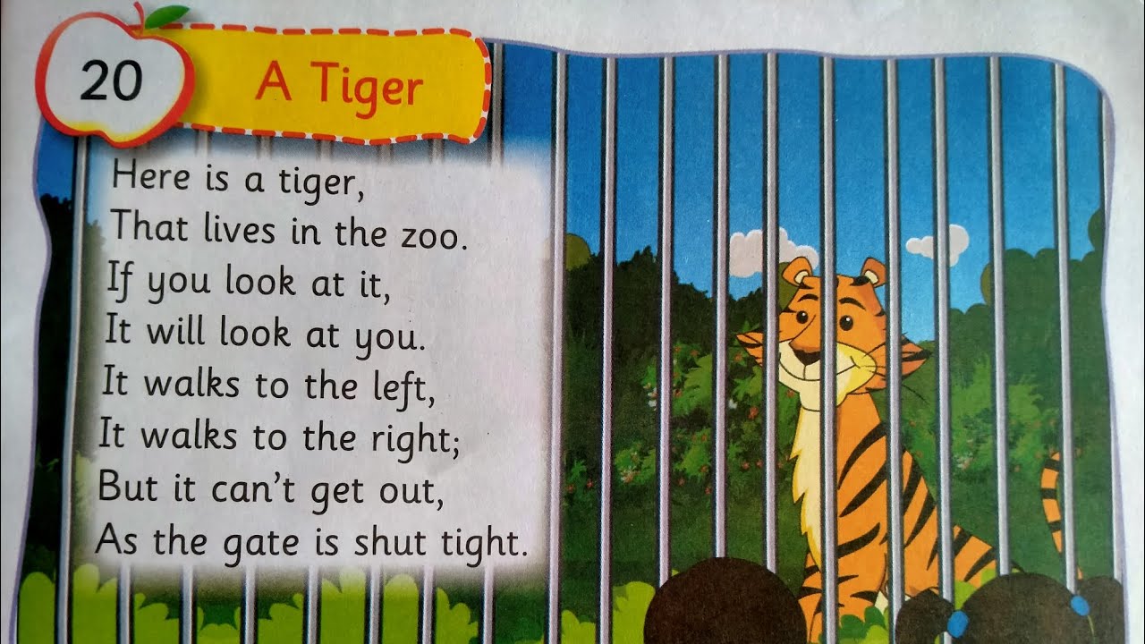 A Tiger Poem for SrKG Kids - YouTube