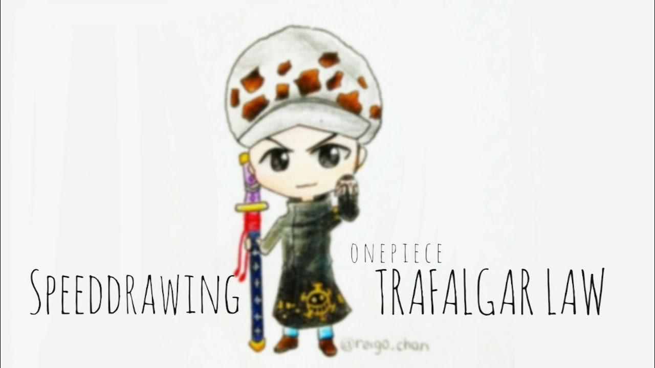 Speed Chibi Drawing - OnePiece TRAFALGAR LAW 【速畫-海賊王 羅】 - YouTube