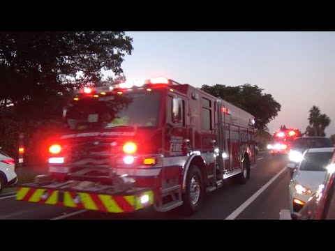 Coral Springs - Parkland Fire Rescue Station 71 responding - YouTube