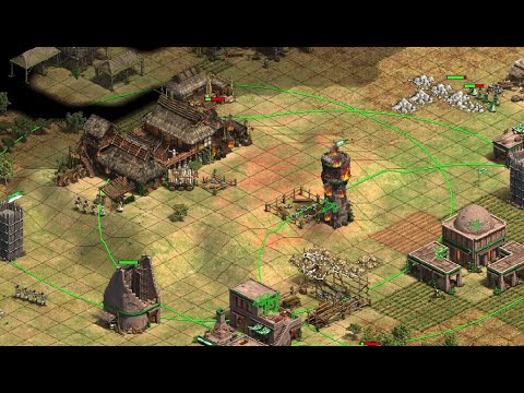 Cuman Rams Feudal Aggression 4v4 Nomad - Age of Empires 2 (AOE2) - YouTube