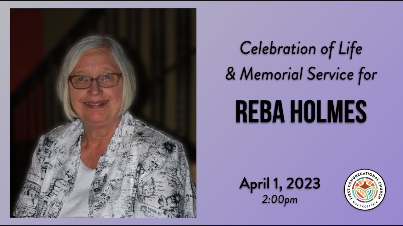 Reba Holmes | Memorial Service | April 1, 2023 | 2:00 pm - YouTube