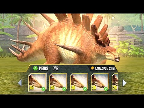 Pierce Level 40 + All Evolutions | Jurassic World The Game - YouTube