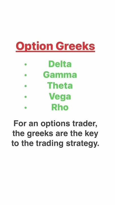 Option Greek #options #greek #delta #gamma #theta #vega #rho #greeks # ...