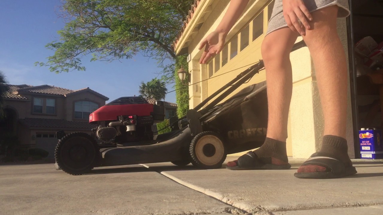 Lawn Mower Engine ran with RC car nitro fuel - YouTube