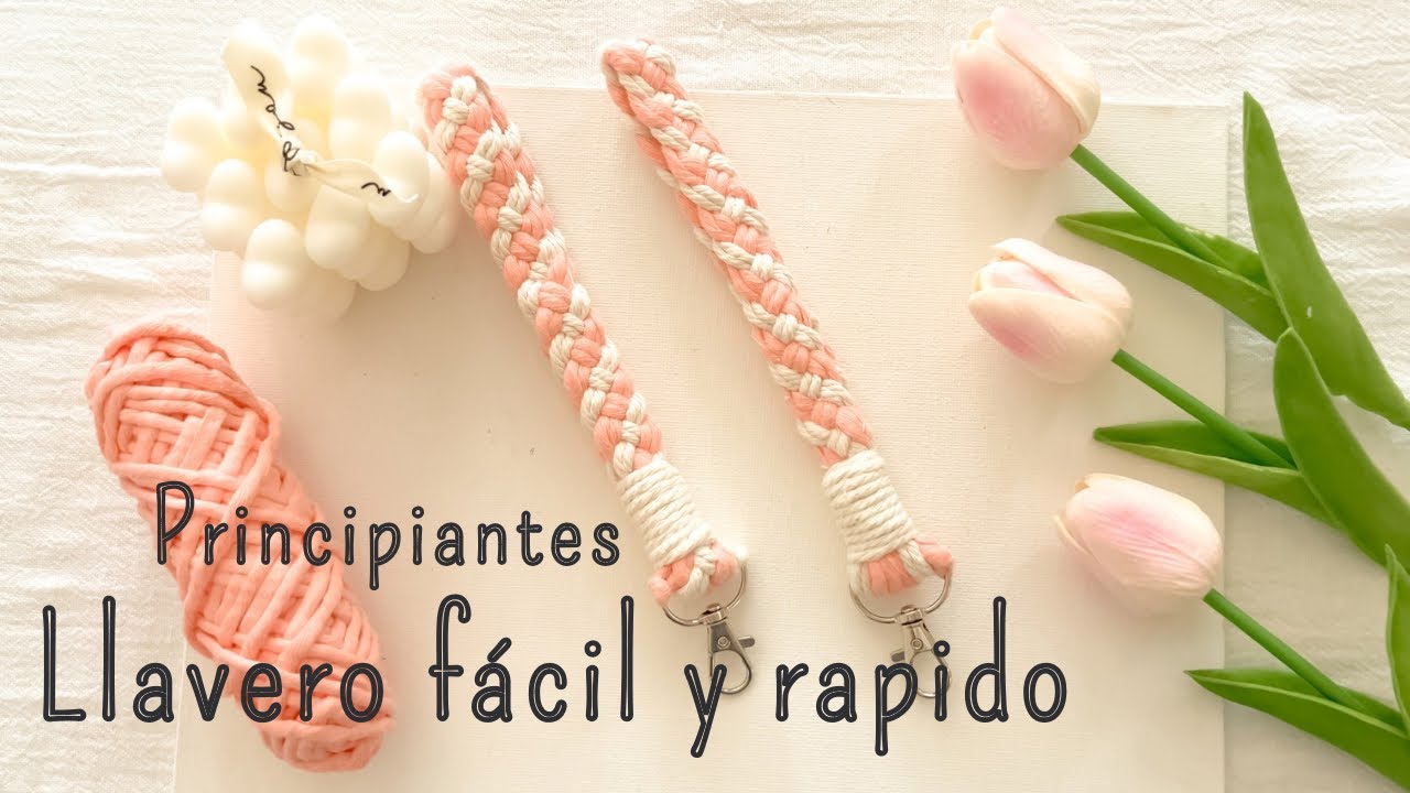 Tutorial de llavero trenza macramé fácil y rápido para principiantes ...