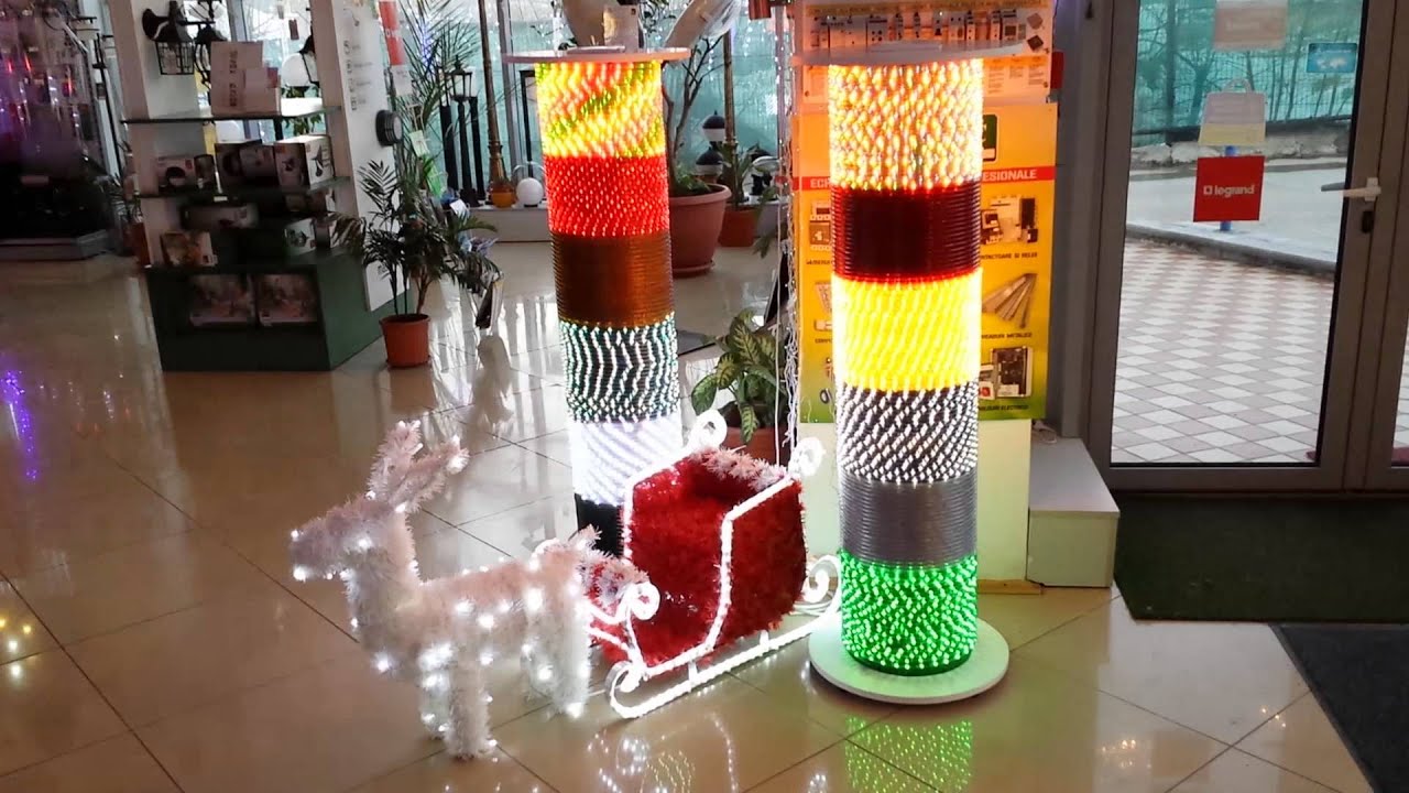 Tamburi cablu luminos si sanie cu ren - YouTube