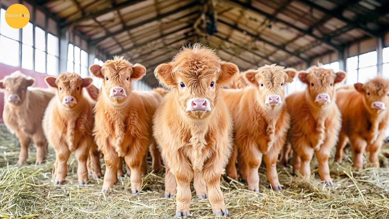 How Miniature Cow Farms Operate - You've Never Seen This Many Mini Cows ...