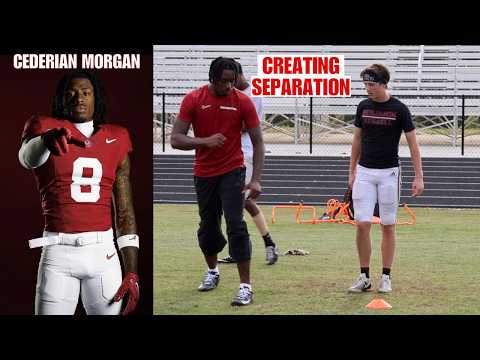 Route Running With Alabama Freshman Cederian Morgan!