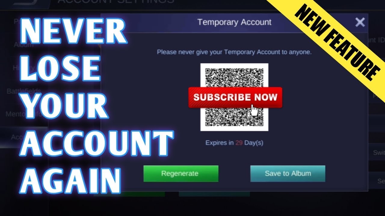 Retrieve Your Lost Account Using Temporary Account - New Feature ...