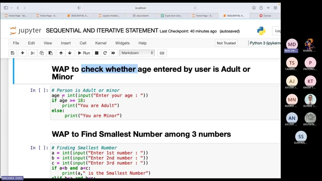 Conditional And Iterative Control Structure Youtube