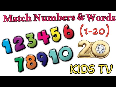 Match Numbers 1 -20 with spelling|| Match the same number || Lesson for ...