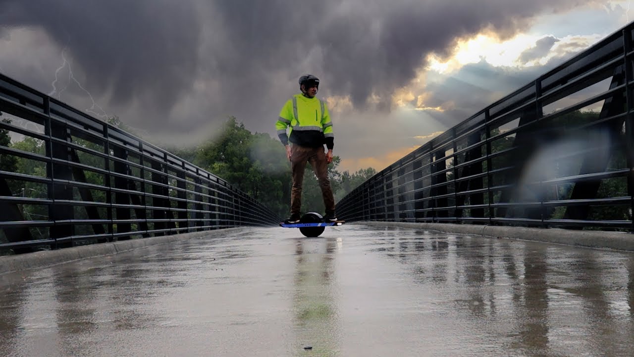 Onewheel Riding Through A Thunder Storm - YouTube