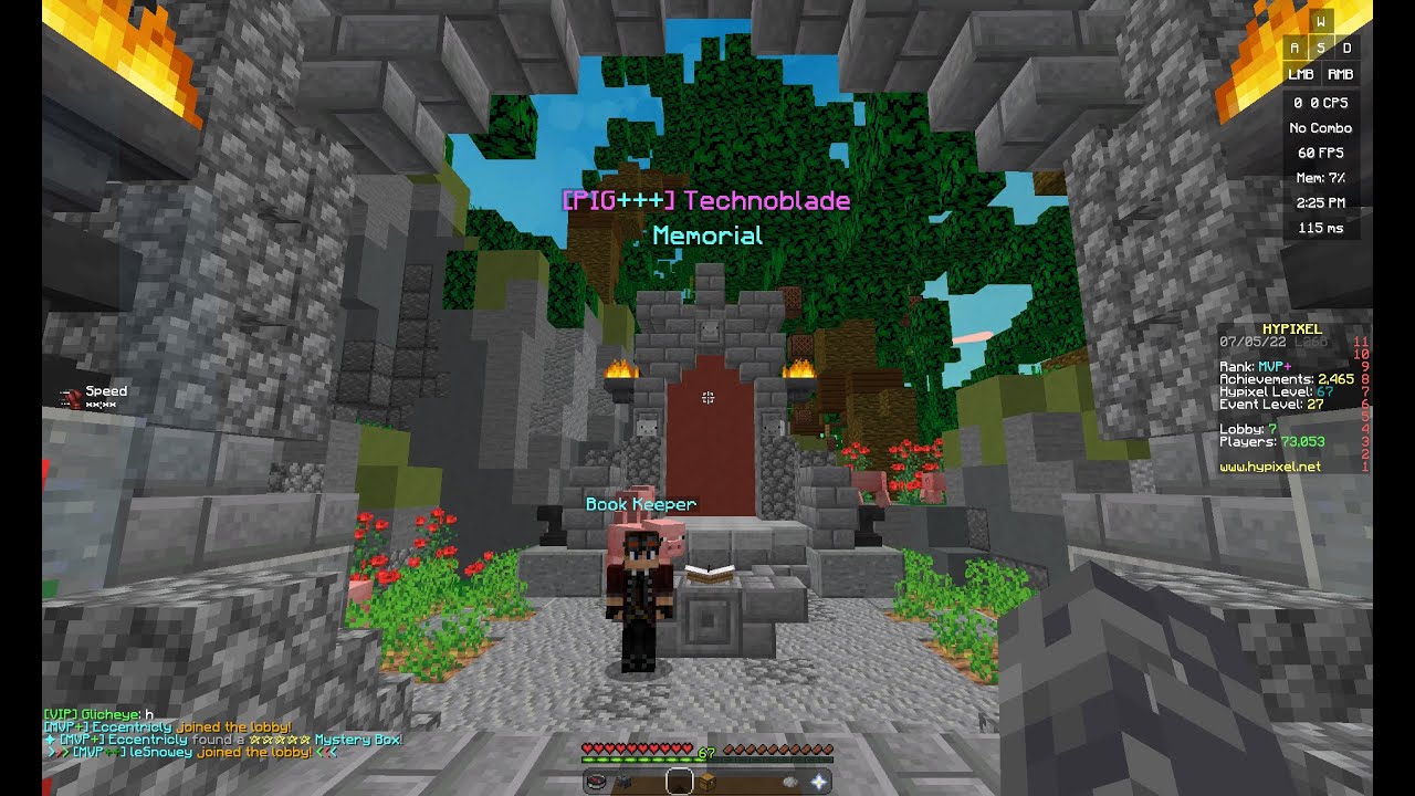 How to find the Technoblade Memorial on Hypixel - YouTube