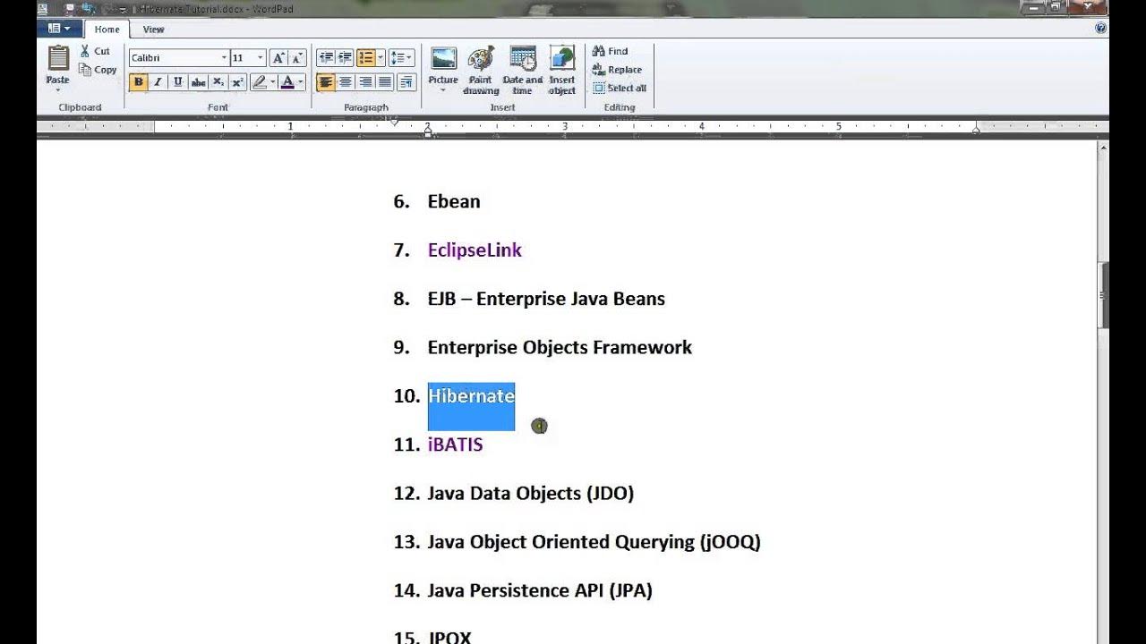 TAMIL HIBERNATE TUTORIAL LIST OF VARIOUS ORM FRAMEWORKS - YouTube