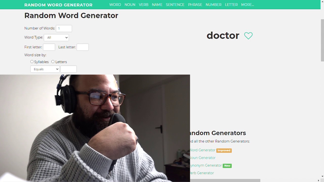 RANDOM WORD GENERATOR RAP (how to not) - YouTube