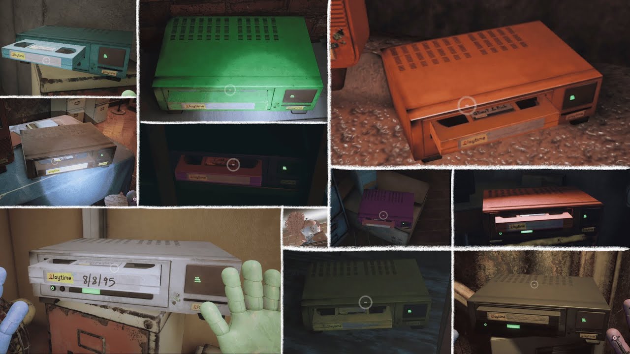 Poppy Playtime: Chapter 3 - ALL 12 VHS Cassettes (Deep Sleep) - YouTube