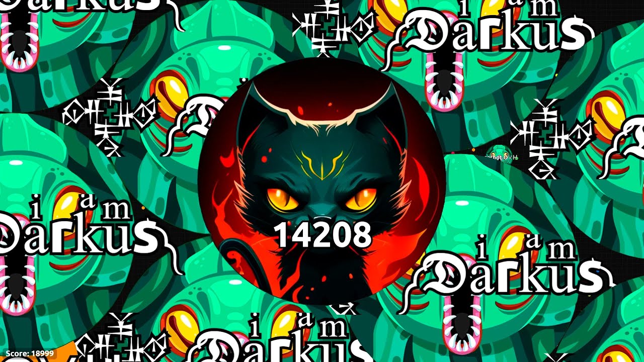 Playing Agario with an Unpublished "Black Cat" VIP Skin! Agar.io Solo ...