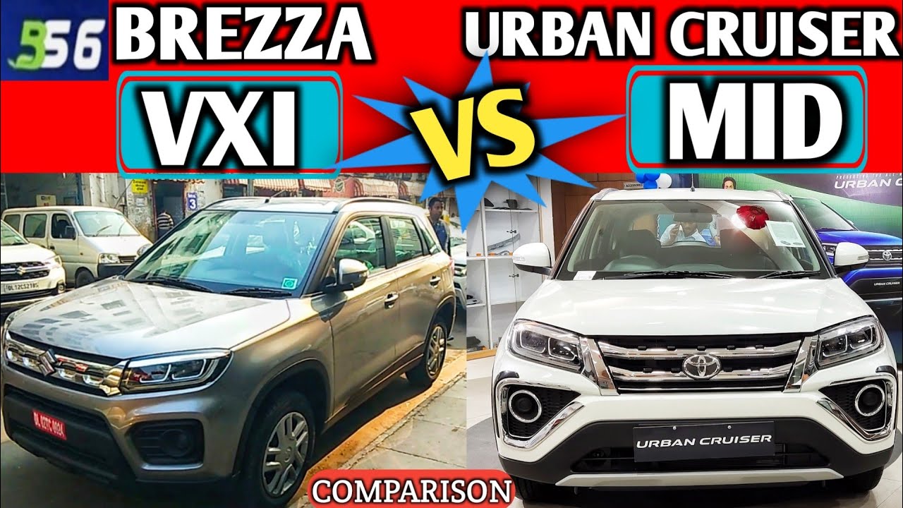 BS6 MARUTI BREZZA VXI VS TOYOTA URBAN CRUISER MID ...