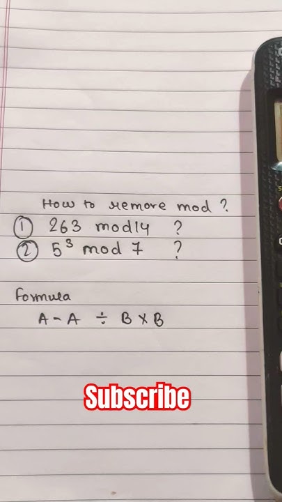 How to find mod ? - YouTube
