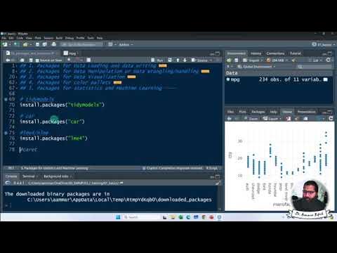 R packages for Machine Learning and Statistics in R with Aammar - YouTube