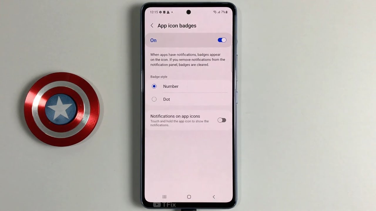 How to change app icon notification badge on Samsung A53 5G Android 12 ...