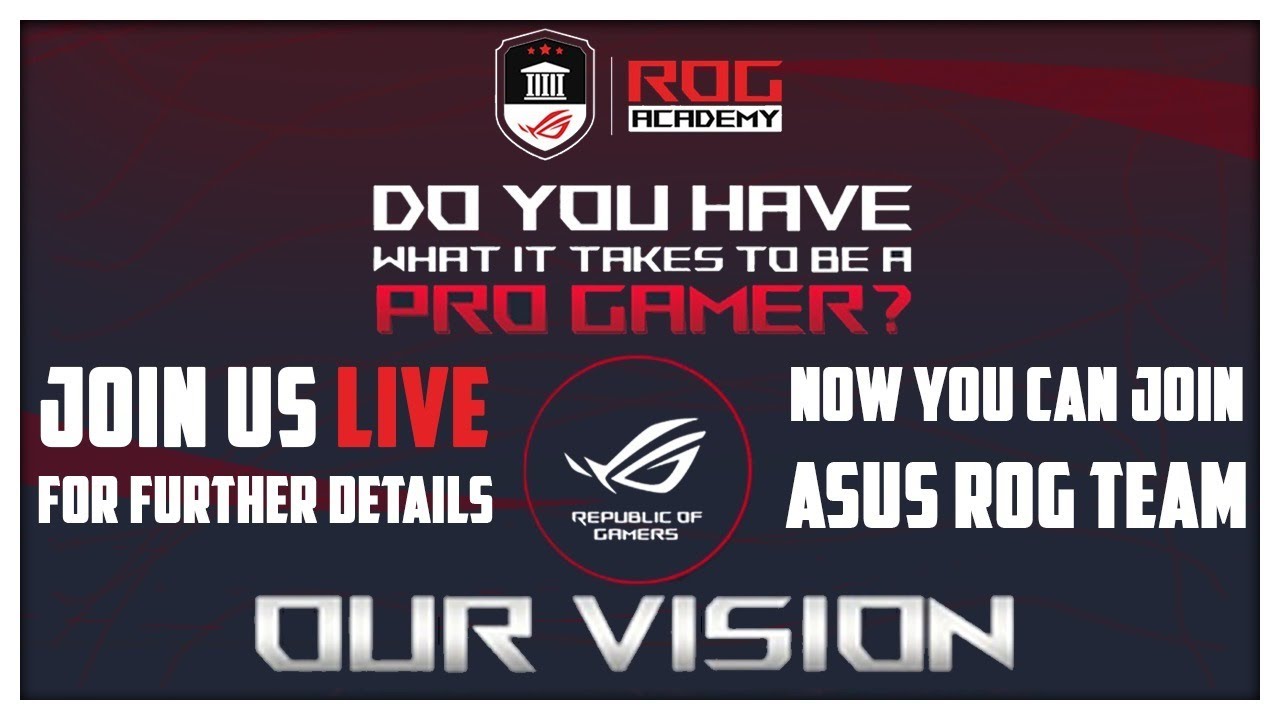 How To Join Asus ROG Academy - YouTube