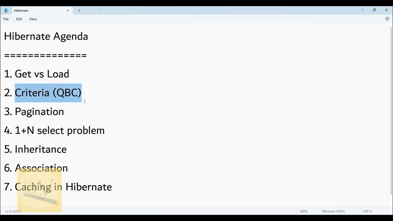 Hibernate Agenda Java Concepts By Jay Tutorial By Ponnam Jay Youtube