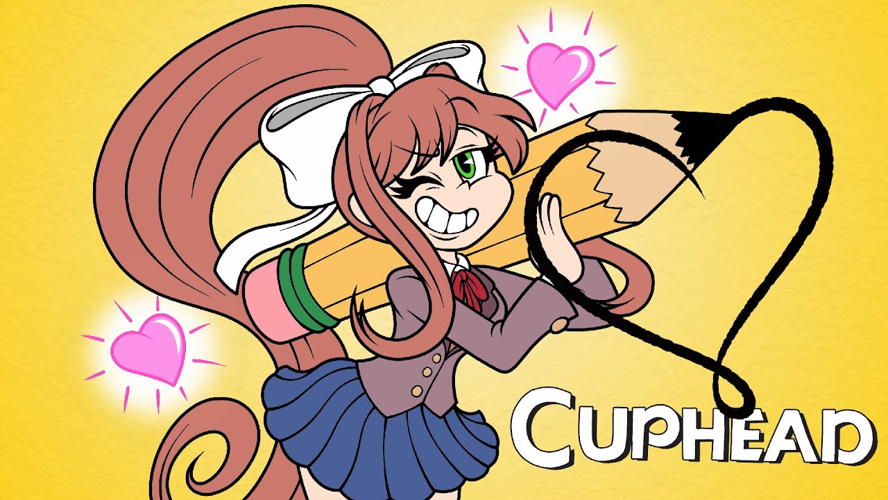 Monika In Cuphead Youtube