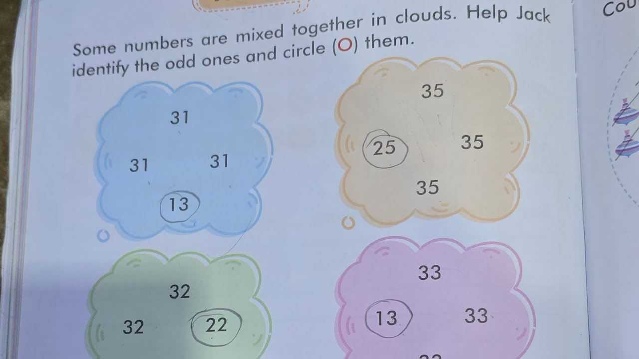 Odd Ones Out | Circle Odd Number | Nursery Kg Maths Class | Kids study ...