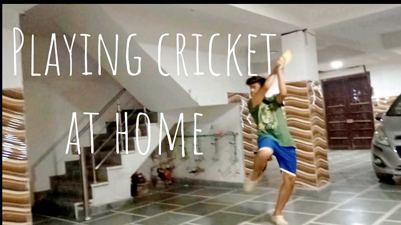 Playing cricket at home #vlog30 - YouTube