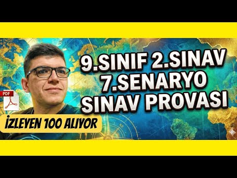 9. Sınıf Coğrafya 1. Dönem 2. Yazılı | 7. Senaryo Provası (Kesin Çıkacak Tarzda) #9sınıfcoğrafya