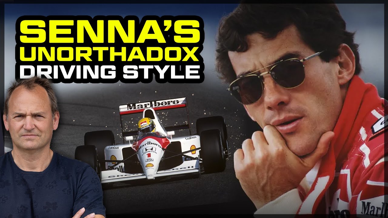 Senna's unique driving style - YouTube