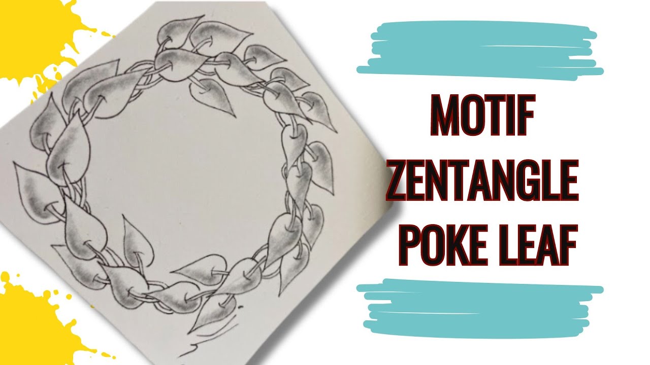 Dessin relaxant avec le motif Poke Leaf - méthode Zentangle - YouTube