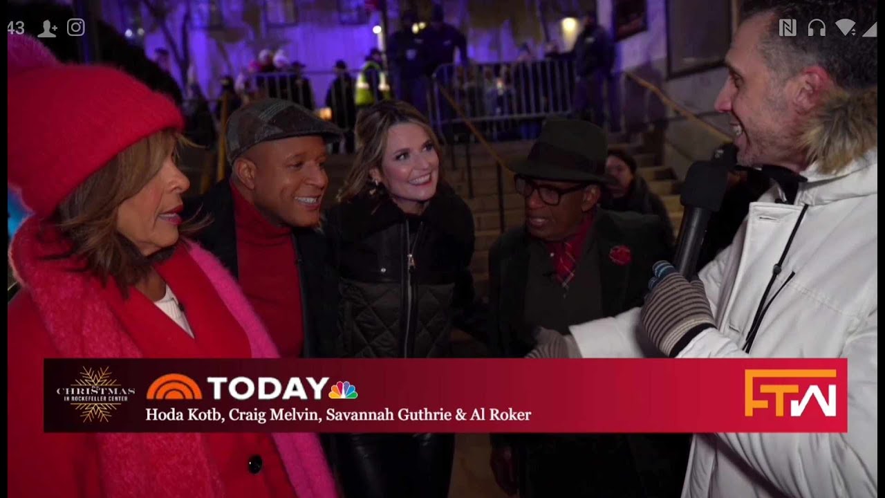 Todd interviews the hosts of NBC's Today Show at the 2023 Christmas in ...