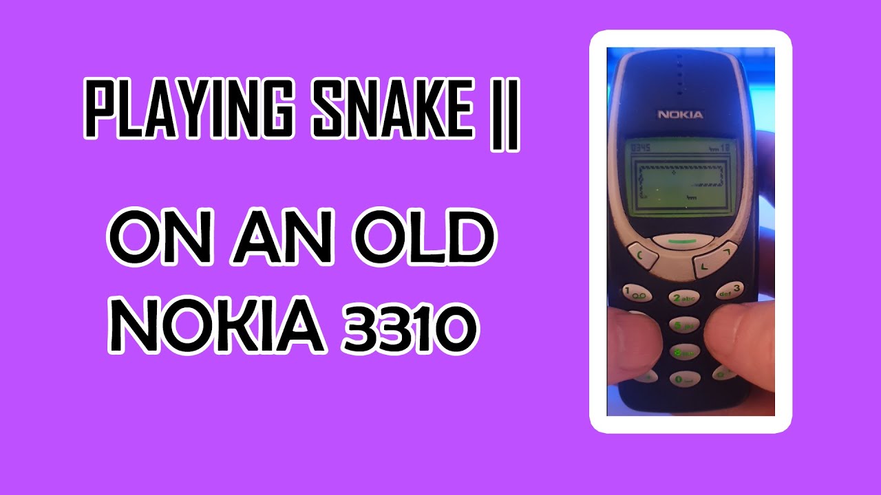 Playing Snake on an old Nokia 3310 - YouTube