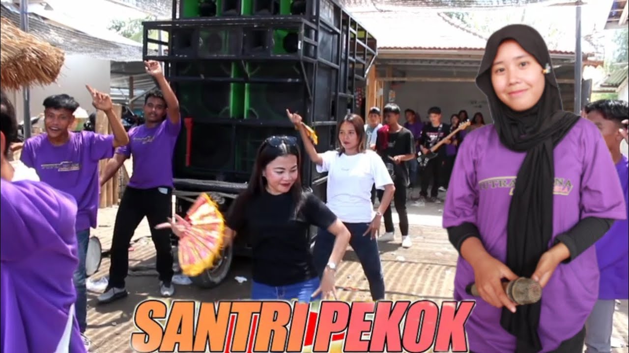 santri pokok bersama mbak Riska dangdut jalanan putra buana - YouTube