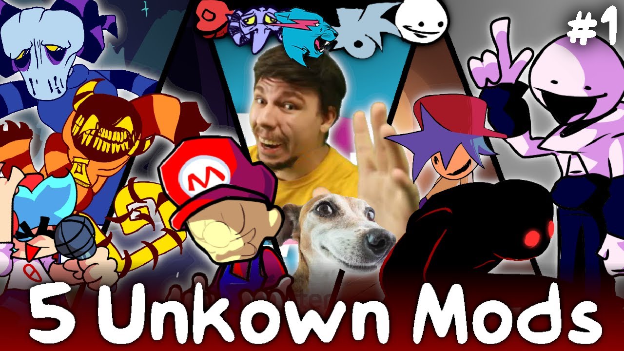 5 Unknown Fnf Mods Part 1 | (Textureless, Insomnia, Misc. & More ...