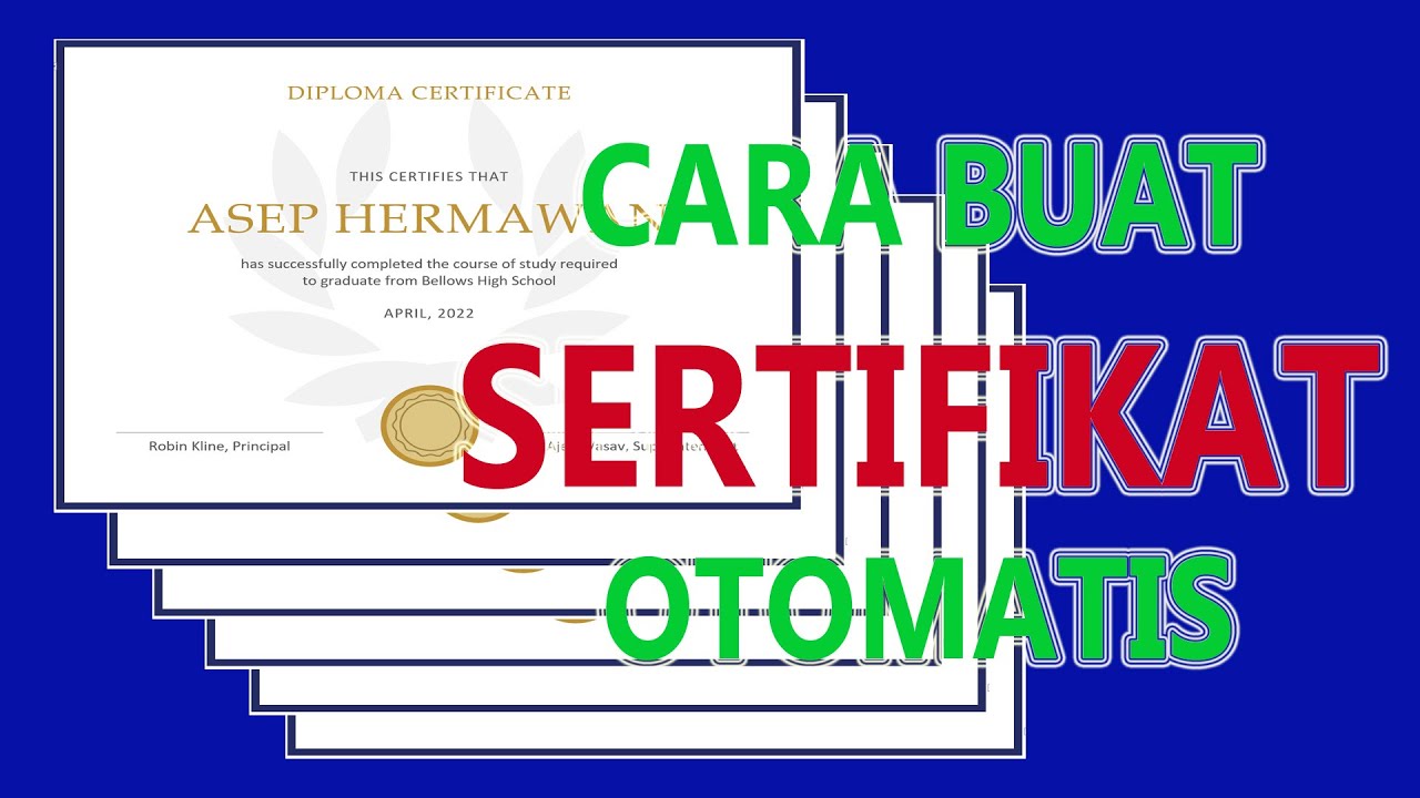 Cara Buat Sertifikat Otomatis Cepat dan Mudah pada Word - YouTube