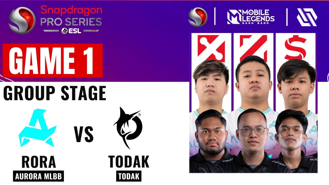 RORA VS TDK GAME 1 | AURORA vs TODAK GAME 1 | ESL SNAPDRAGON MOBILE ...