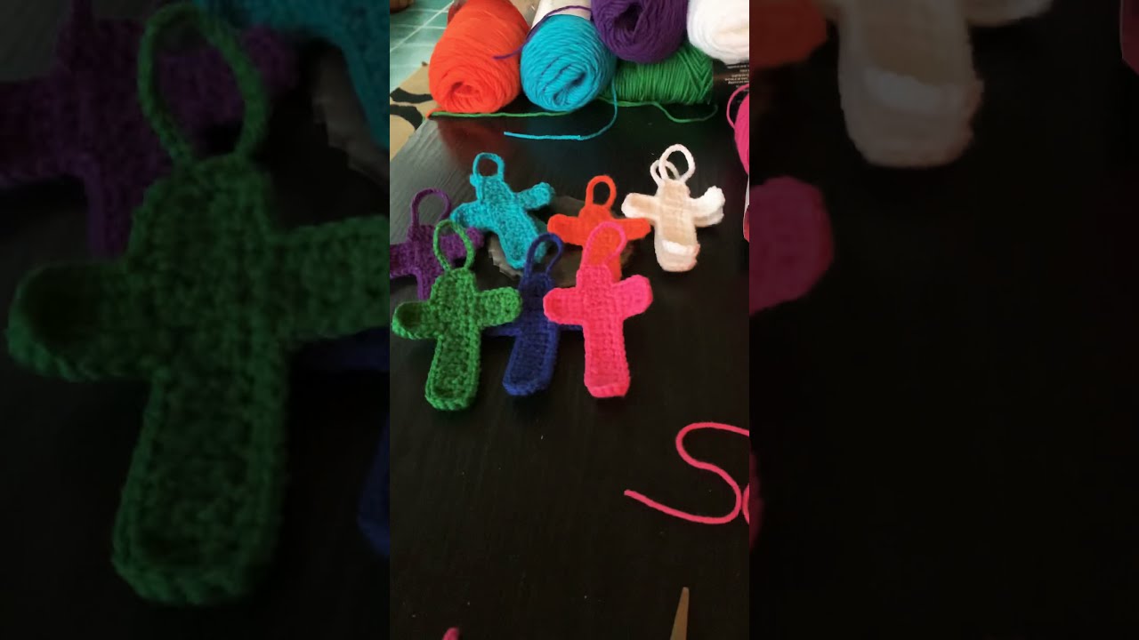 Crochet Cross Ornament - YouTube