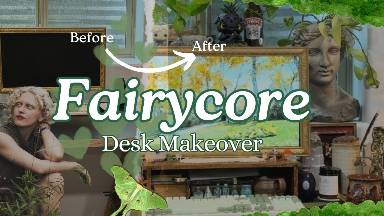 Cozy medieval fairycore desk set up! - YouTube